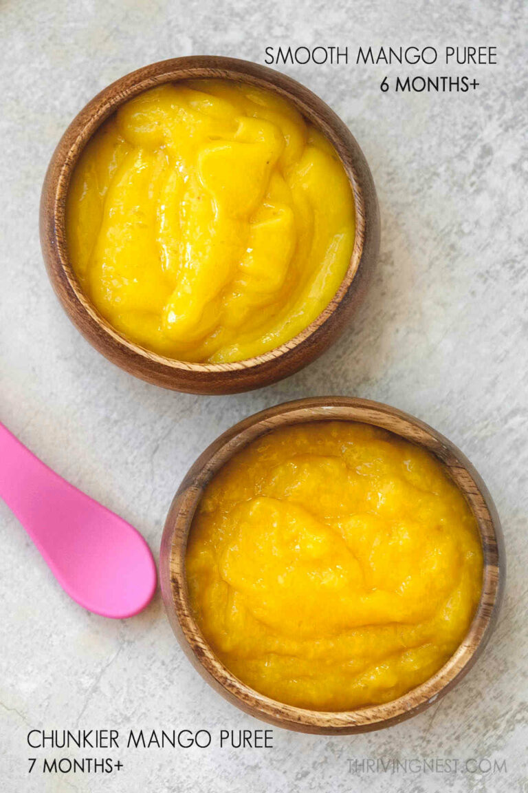 Mango Puree for Baby By Age: Combinations, Benefits & Tips - ThrivingNest