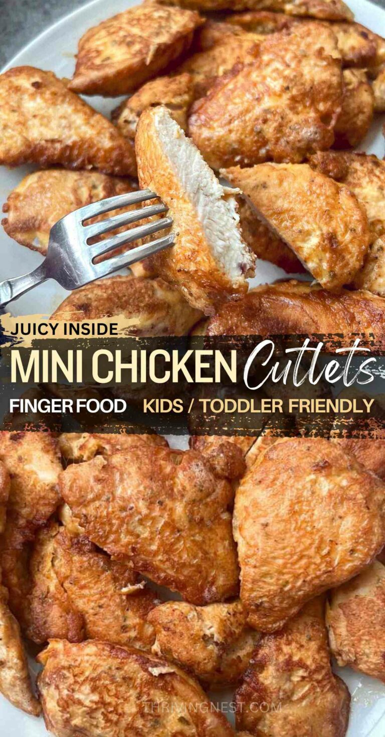 Easy Mini Chicken Cutlets - ThrivingNest